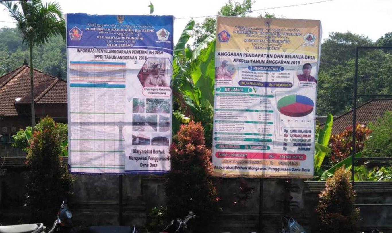 Spanduk APBDesa Sepang Telah Terpasang, Ayo Intip dan Kawal ...